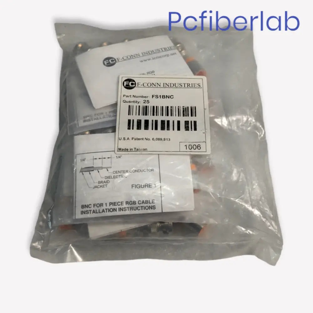 FS1BNC RGB Mini Coax Compression Connector 25-Pack – PCfiberlab