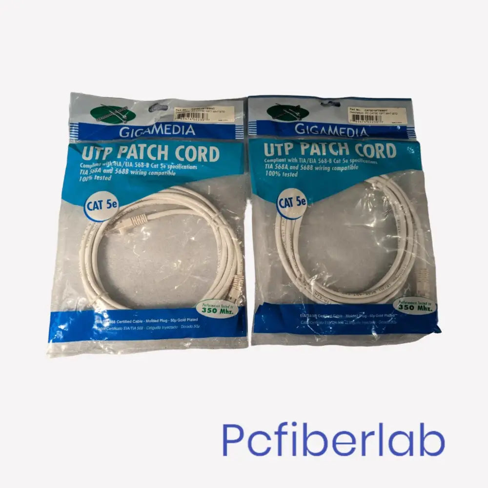 Gigamedia Cat5e Ethernet UTP Patch Cord – PCfiberlab